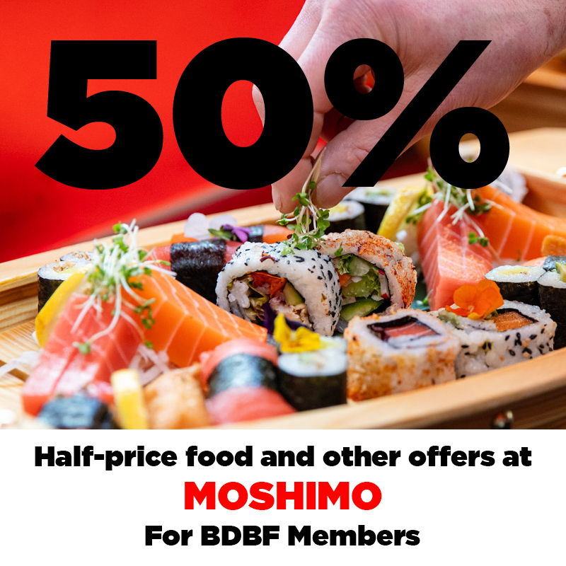 ADVERT FOR BRIGHTON DOME AND FESTIVAL MEMBERS - MOSHIMO Brighton Sushi ...